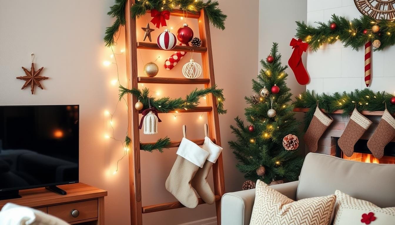 Christmas Ladder Shelf Displays