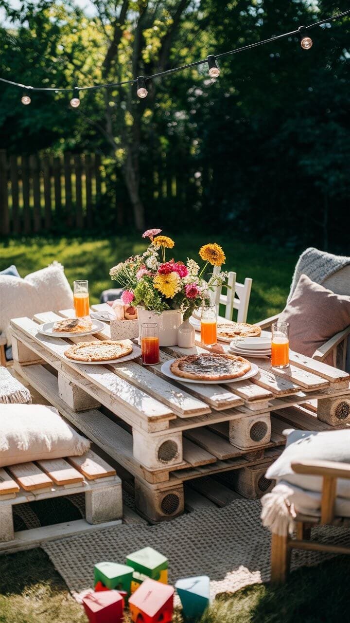 How to Build a Rustic Outdoor Pallet Table and Chairs 🪵🌳 - The Wood ...